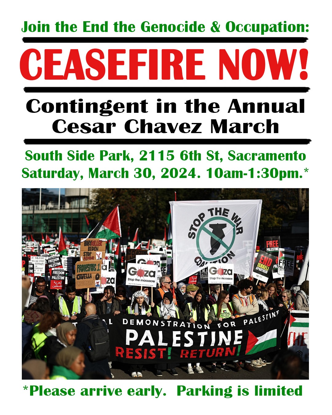 Cesar Chavez March Ceasefire Contingent | Sacramento Regional Coalition ...
